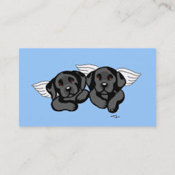 Black Labrador Angels (Rainbow Bridge) Business Card | Zazzle