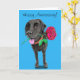 Black Labrador Anniversary Greeting Card | Zazzle