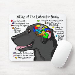 Black Labrador Brain Atlas Mouse Pad | Zazzle