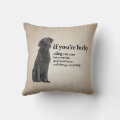 Black Labrador Changes Everything Throw Pillow | Zazzle
