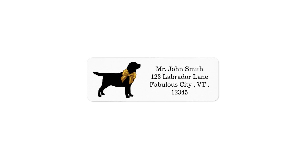 Black Labrador - Elegant Cute Dog Black Gold Label | Zazzle