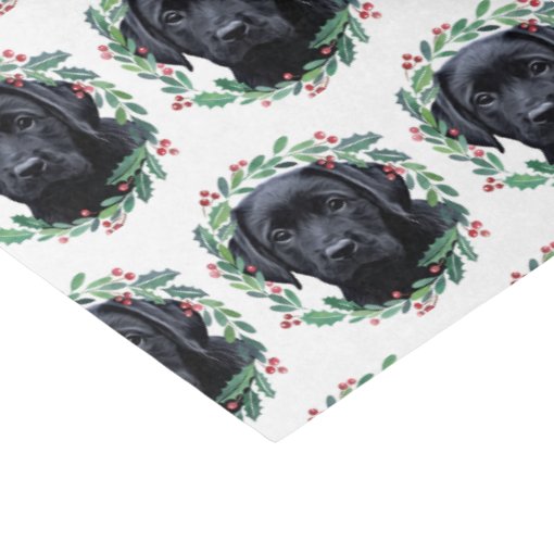 Black Labrador Elegant Dog Christmas Tissue Paper | Zazzle