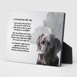 Black Labrador Friend Poem Plaque | Zazzle