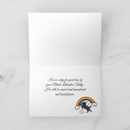 Black Labrador Guardian Angel (Rainbow Bridge) Card | Zazzle