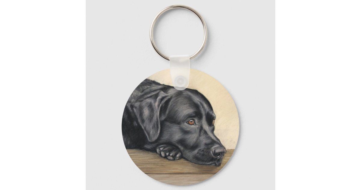 Black labrador keychain | Zazzle