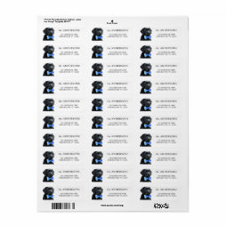 Black Labrador Puppy Return Address Label | Zazzle