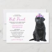 Black Labrador Retriever Baby Shower Simple Cute Invitation | Zazzle