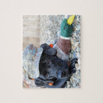 Black Labrador Retriever Cute Duck Hunting Dog Jigsaw Puzzle | Zazzle