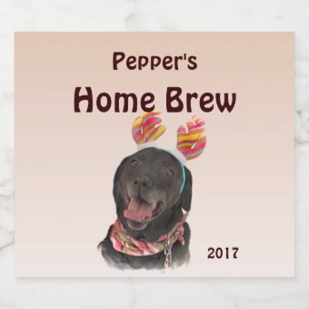 Black Labrador Retriever Dog Beer Label | Zazzle