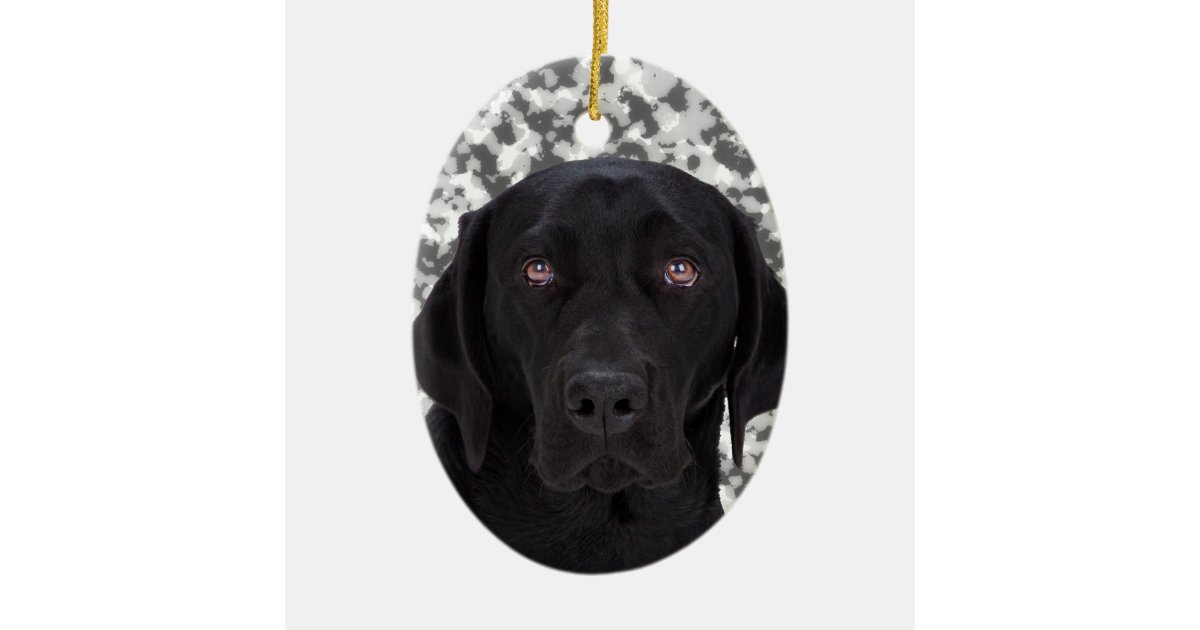 Black Labrador Retriever dog Ceramic Ornament | Zazzle