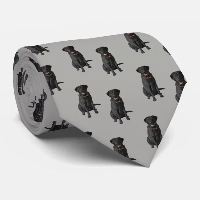 Black Labrador Retriever Dog Lover Neck Tie | Zazzle