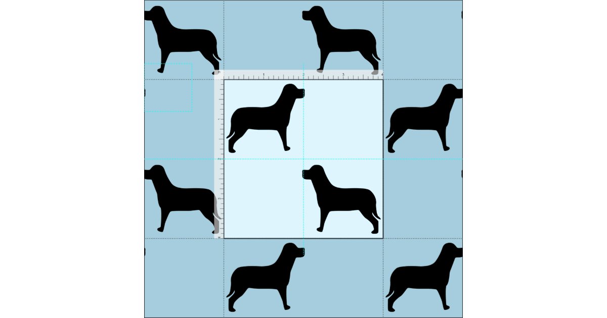 Black Labrador Retriever Dog Pattern Fabric | Zazzle