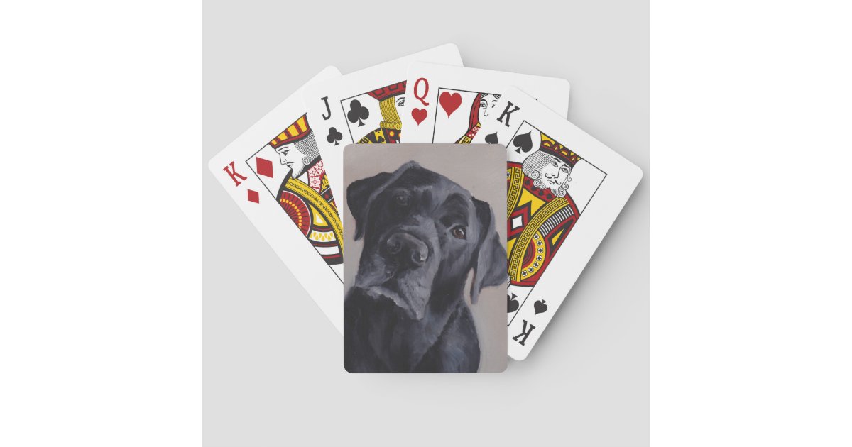 Black Labrador Retriever Dog Playing Cards | Zazzle