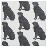Black Labrador Retriever Puppy Fabric | Zazzle