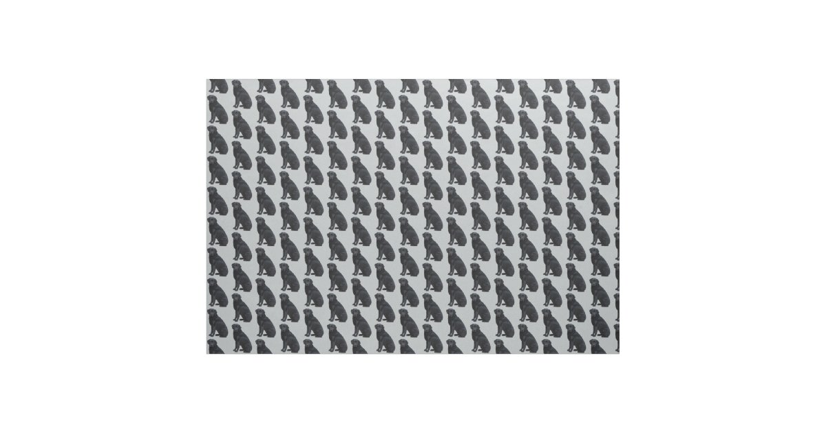 Black Labrador Retriever Fabric | Zazzle