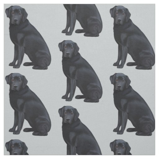 Black Labrador Retriever Fabric | Zazzle