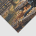 Black Labrador Retriever Log Cabin Autumn Tissue Paper | Zazzle