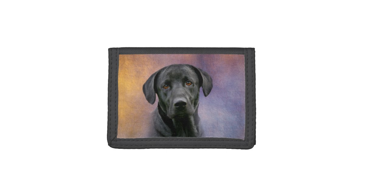 Black Labrador Retriever Trifold Wallet | Zazzle