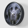 Black Labrador Retriever Wall Clock | Zazzle