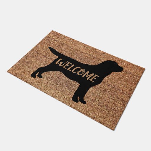 Black Labrador Retriever - Welcome - Black Lab Doormat | Zazzle