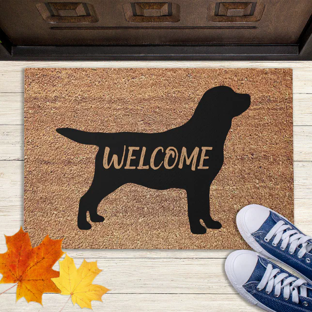 Black Labrador Retriever - Welcome - Black Lab Doormat | Zazzle
