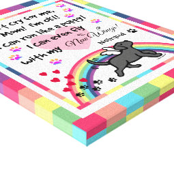 Black Labrador Trotting Rainbow Bridge art Canvas Print | Zazzle