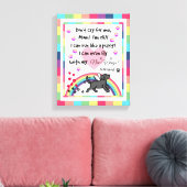 Black Labrador Trotting Rainbow Bridge art Canvas Print | Zazzle