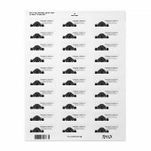 Black Labrador Watching Return Address Label | Zazzle