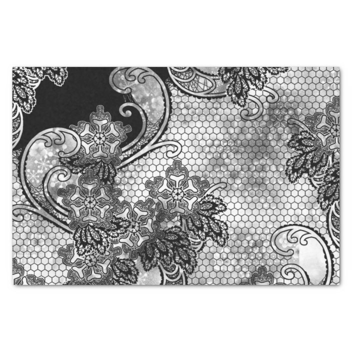 BLACK LACE Tissue Paper | Zazzle.com