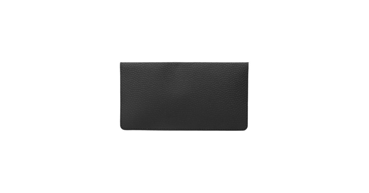 Black Leather Checkbook Cover | Zazzle