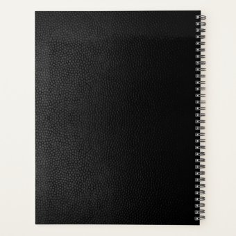 Black Leather Custom LOGO Planner | Zazzle