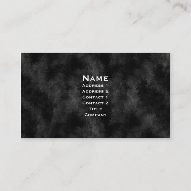 Black Leather Gothic Business Card | Zazzle