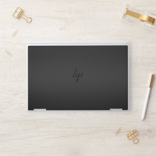 Black leather HP EliteBook X360 1030 G2 HP Laptop Skin | Zazzle