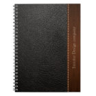 Black Leather Texture Background Notebook | Zazzle.com