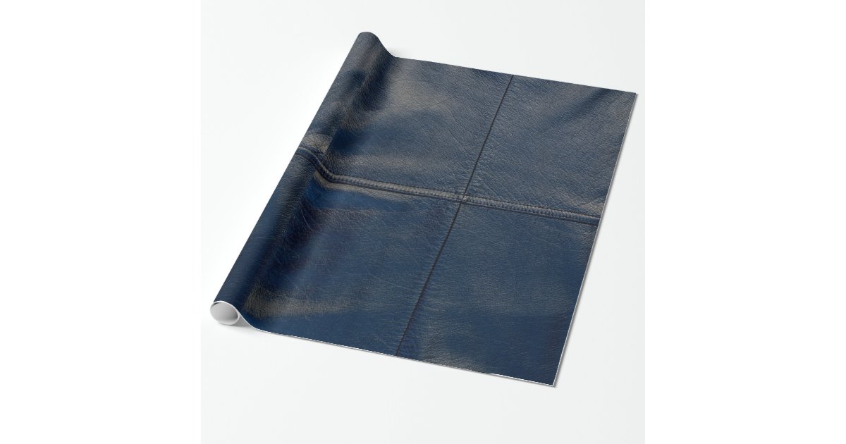 Black Leather Look Wrapping Paper | Zazzle
