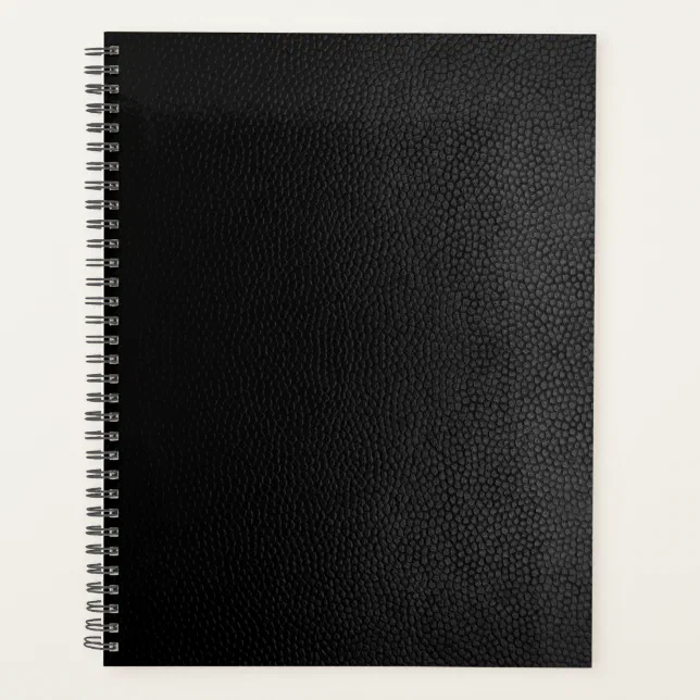 Black Leather Planner | Zazzle