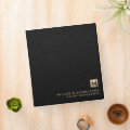 Black Leather Print Trust Documents Binder | Zazzle