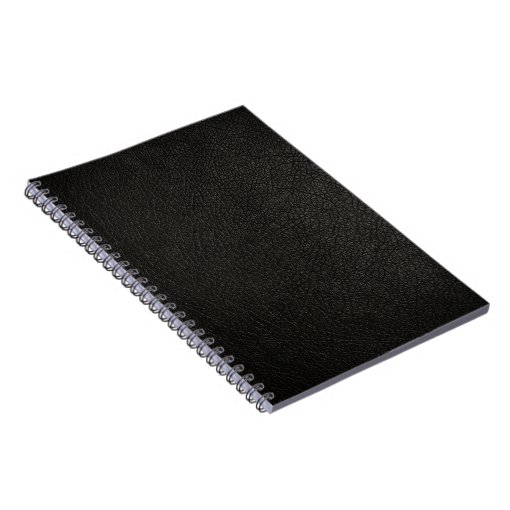 Black Leather Texture Background Notebook | Zazzle