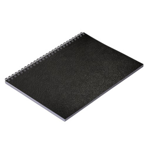 Black Leather Texture Background Notebook | Zazzle