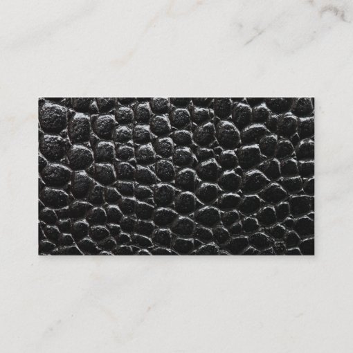 Black leather texture Business Card | Zazzle
