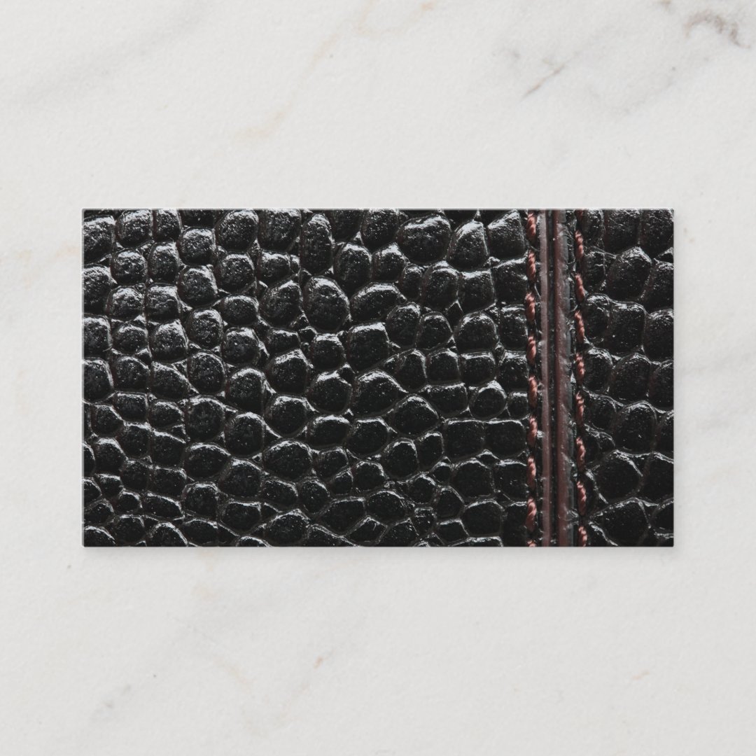 Black leather texture Business Card | Zazzle