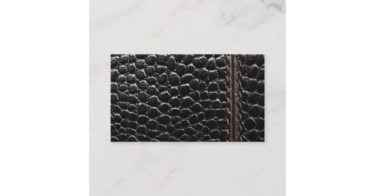 Black leather texture Business Card | Zazzle
