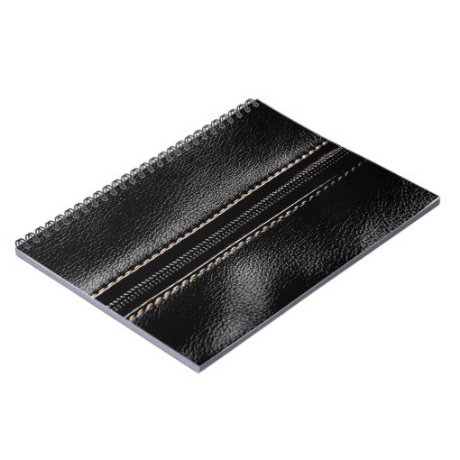 Black Leather with Zipper Notebook | Zazzle