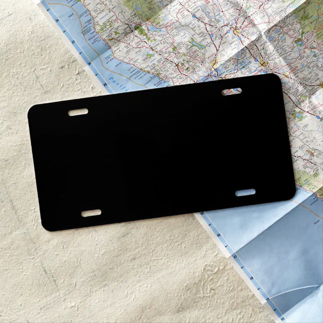 Black License Plate | Zazzle