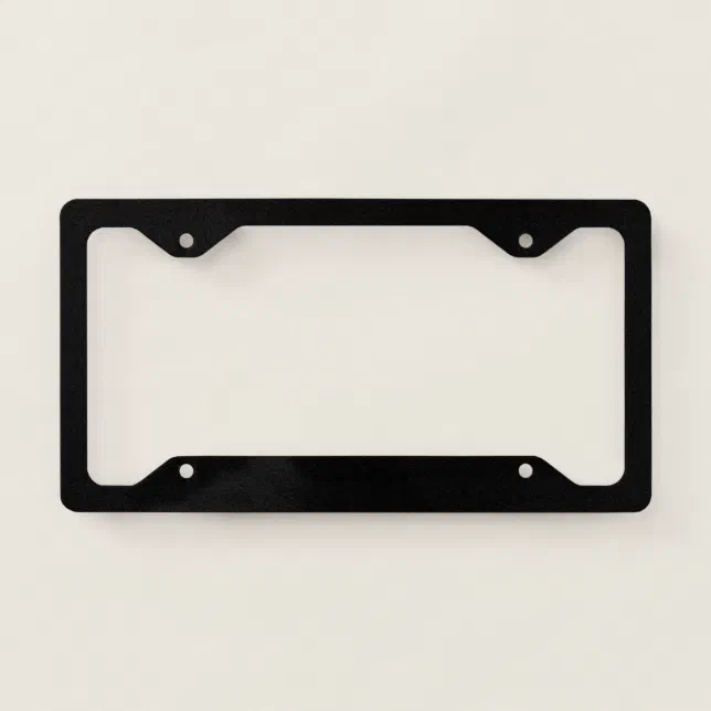 Black License Plate Frame | Zazzle