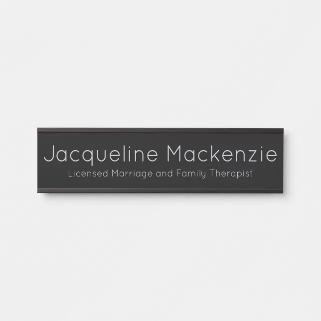 Black Licensed Marriage and Family Therapist Door Sign | Zazzle