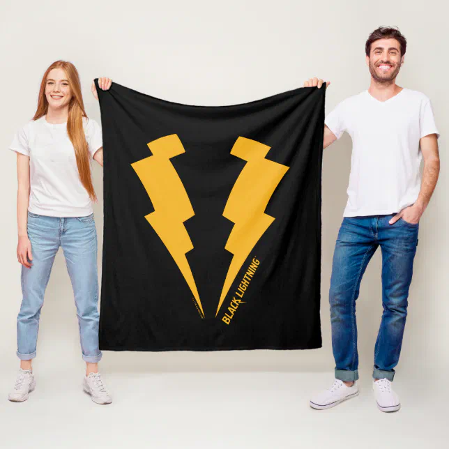 Black Lightning Bolts Graphic Fleece Blanket | Zazzle