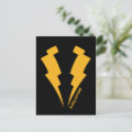 Black Lightning Bolts Graphic Postcard | Zazzle