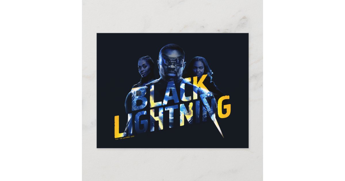 Black Lightning Heroes Graphic Postcard | Zazzle