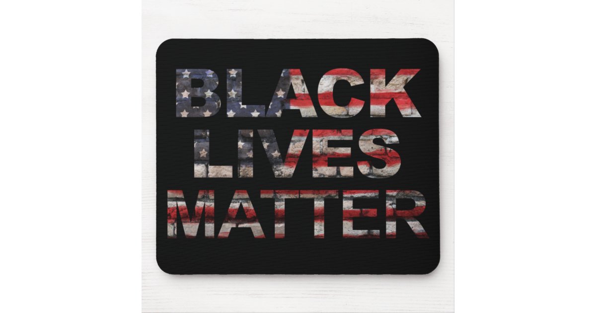 Black Lives Matter | American Flag Mouse Pad | Zazzle